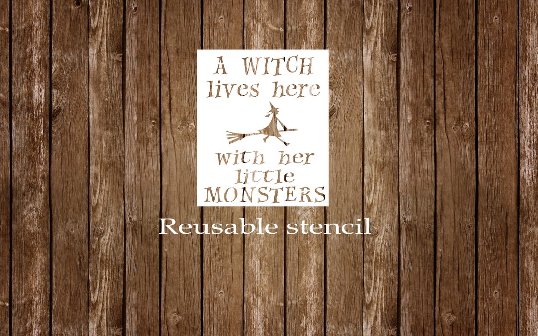 Halloween Stencil, Witch Stencil, Stencil, Fall Stencil, Halloween ...