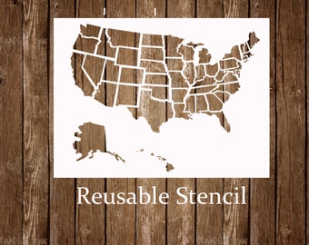 USA Map Stencil Reusable Plastic United States Map Outline | Etsy
