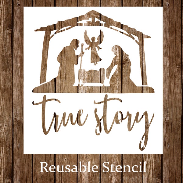 Nativity Stencil - Etsy