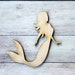 Mermaid Wood Shape Laser Cut Mermaid Unfinished Mermaid - Etsy