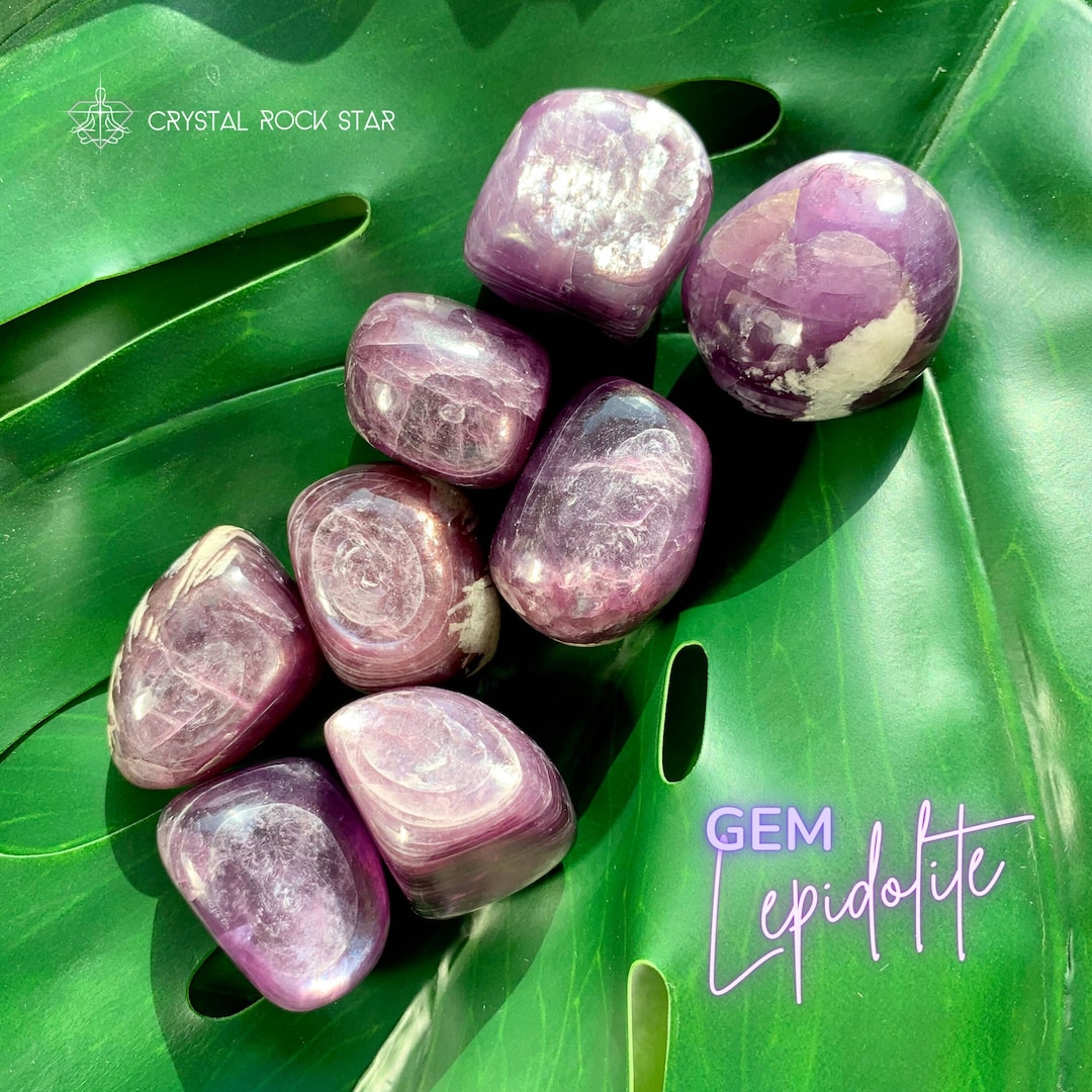 Lepidolite Flashy Crystal A Grade - Reflective Lavender Purple Gem ...