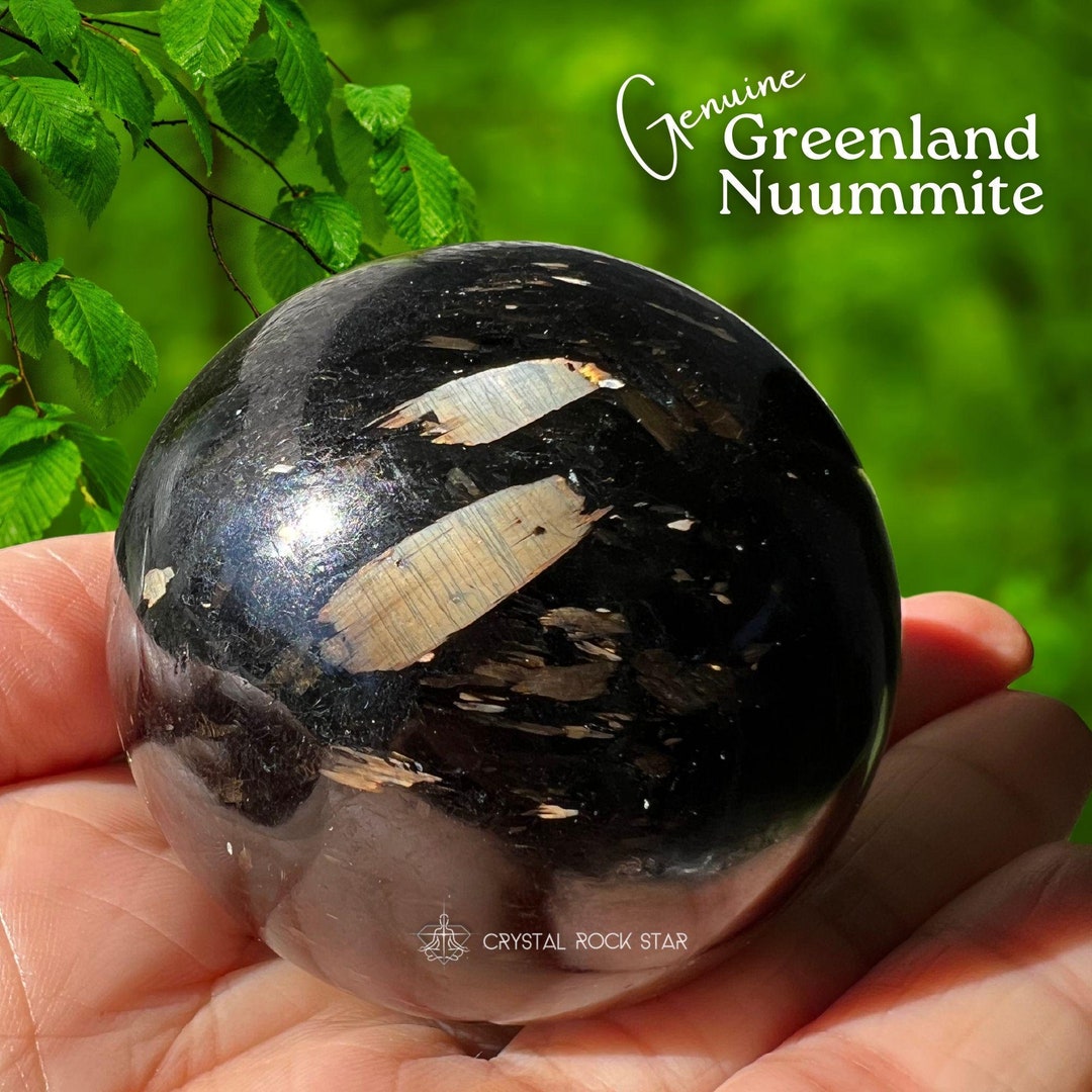 Genuine Nuummite Sphere, Greenland Nuummite Crystal Ball, Empath ...