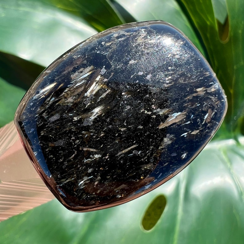 Greenland Nuummite Cabochon Silver Bronze Flash - Rare Crystals - Wire ...