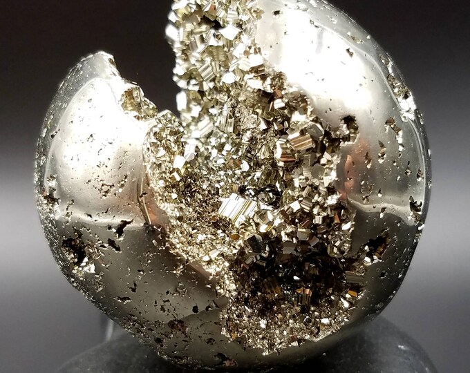 Stunning Pyrite Pacman Sphere 2.7 Golden Crystal Ball - Etsy