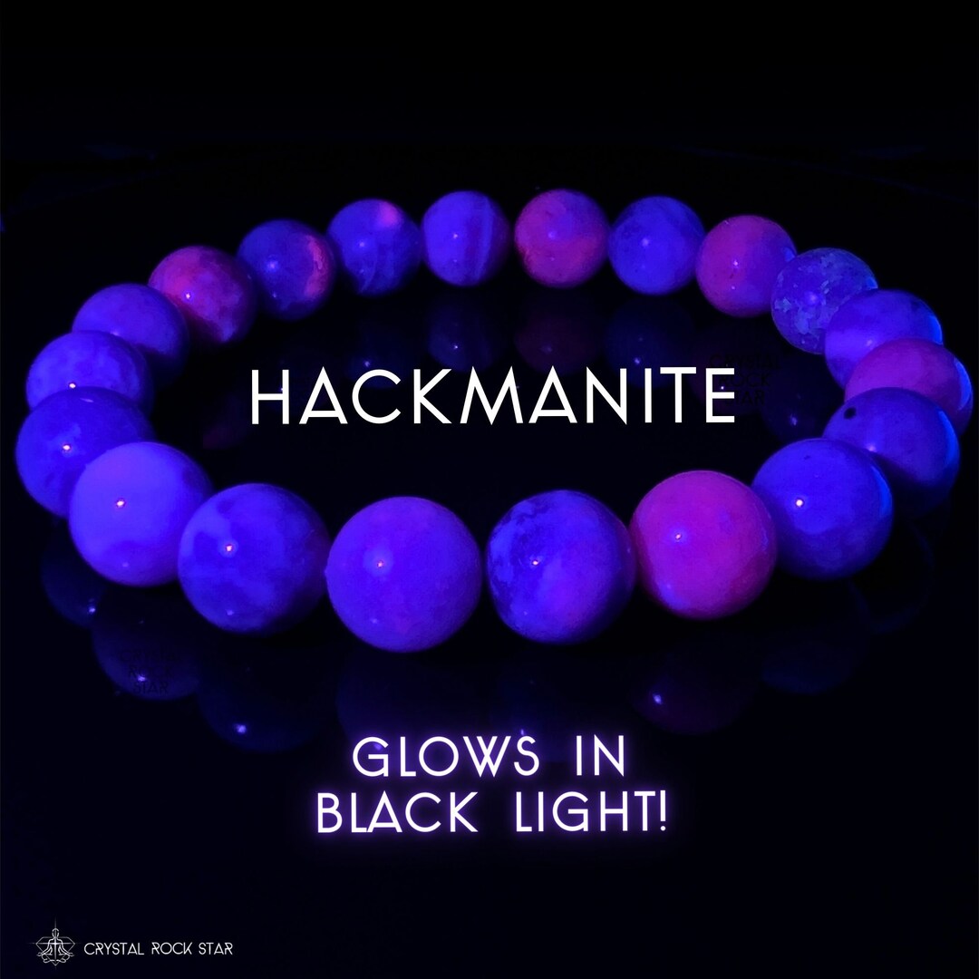 Hackmanite Crystal Bracelet, Color Changing UV Reactive, Unique Gifts ...