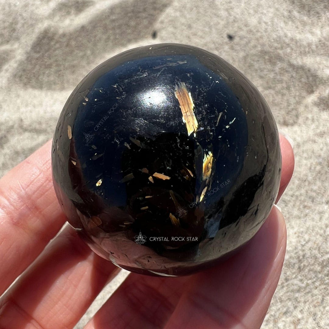 Genuine Nuummite Gold Flash Sphere, Greenland Crystal Ball, Empath ...