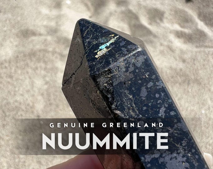 Greenland Nuummite Stone Point Wand Blue Gold Flash Rare Greenland ...