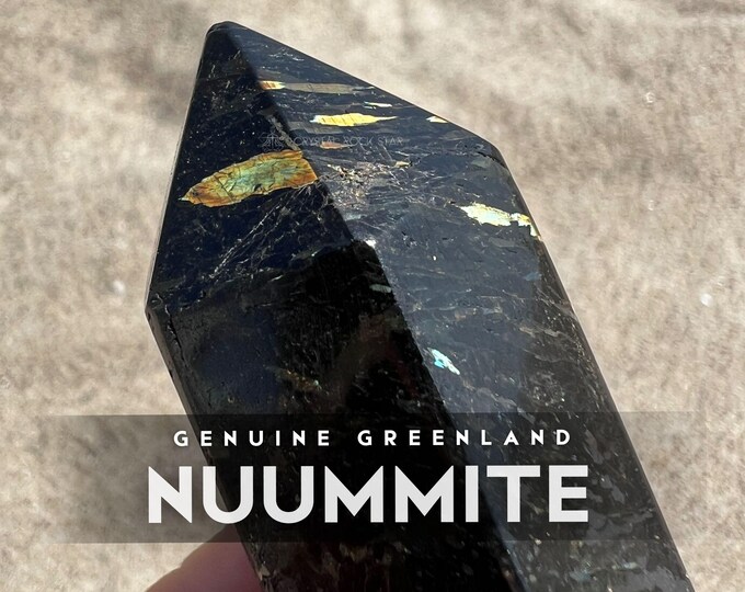 Greenland Nuummite Stone Obelisk Tower, Past Life Reading Crystal ...