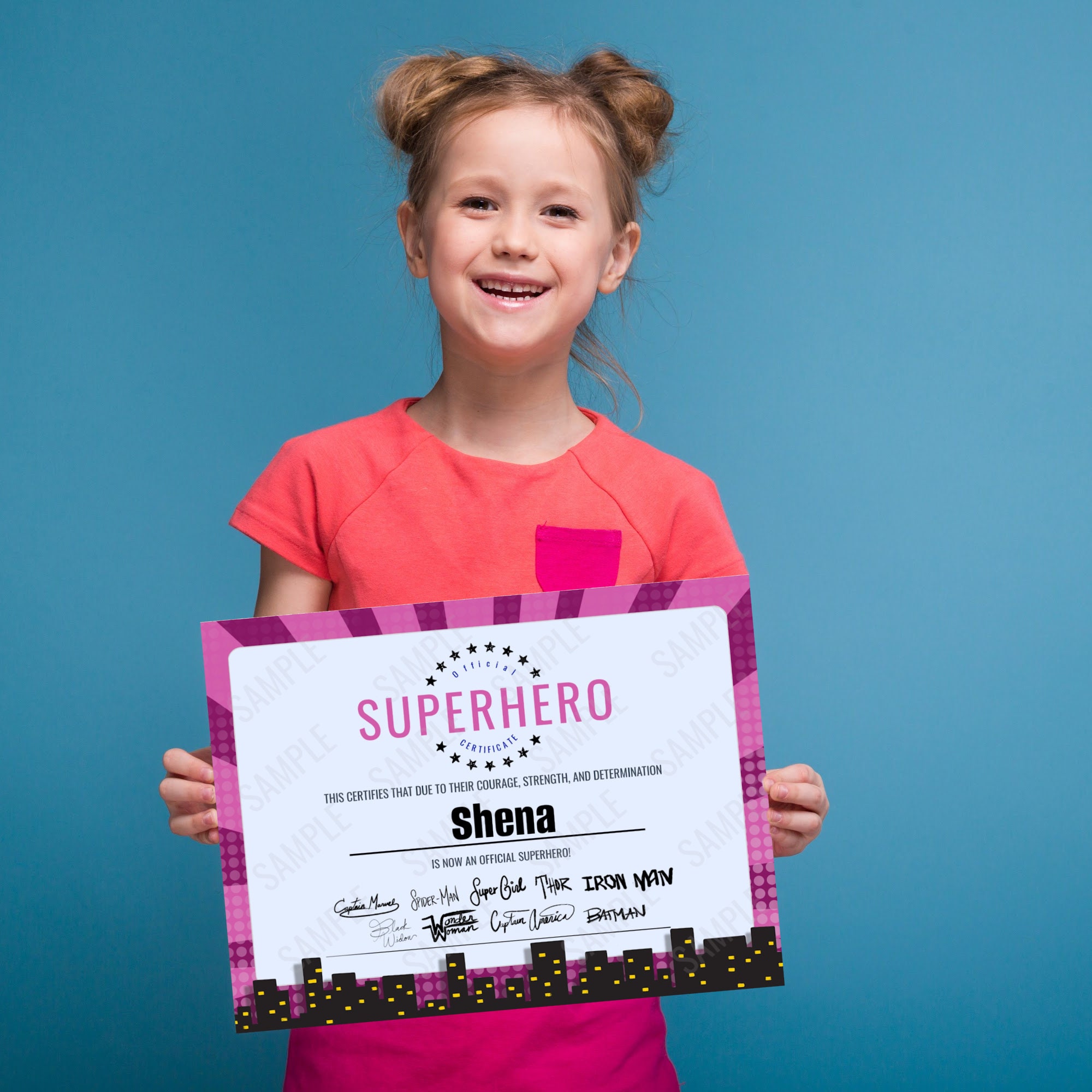 Superhero Certificate Party Favor for Superhero Birthday Party Instant ...