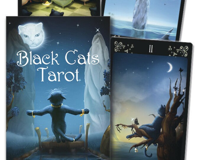 Black Cats Tarot Deck Cards Set Fantasy Art Oracle Card - Etsy