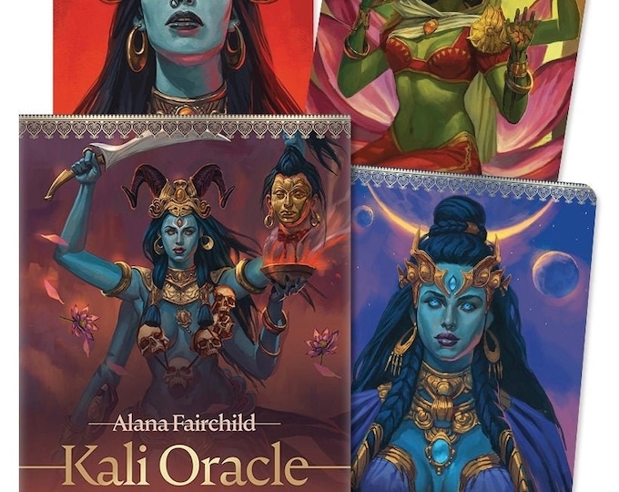 Kali Oracle Kit Card Deck & Guidebook Set Tantric Hindu Goddess Tarot ...