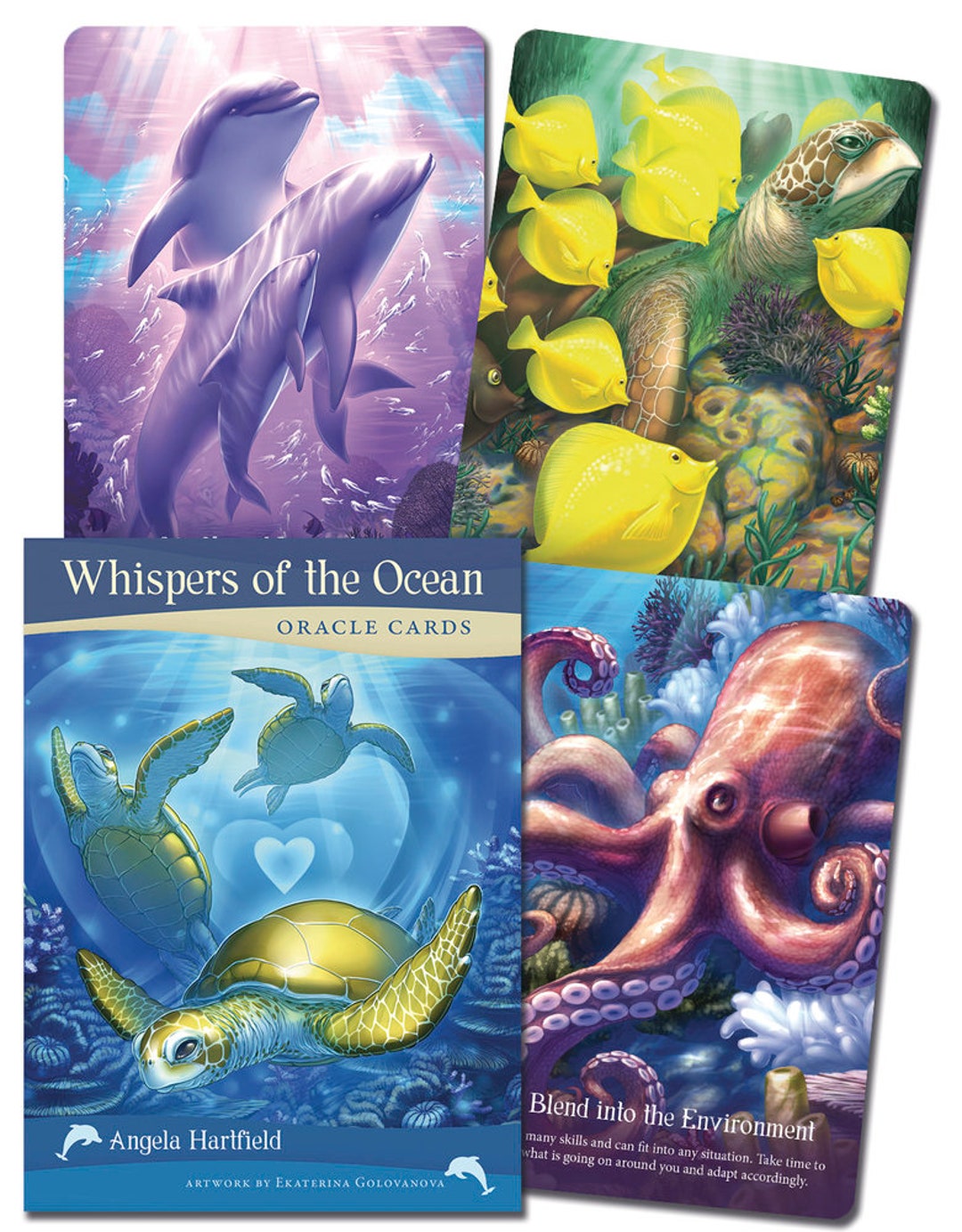Whispers of the Ocean Oracle Cards & Guidebook Set Tarot Card Deck Book ...