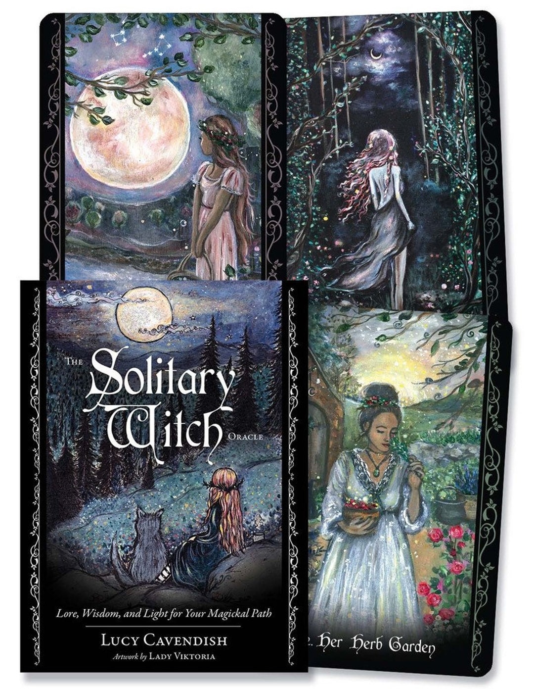 Solitary Witch Oracle Cards And Guidebook Set Tarot Card Deck Book Kit Magick Magic Pagan Wicca
