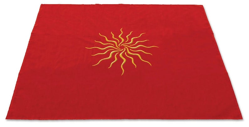 Sun Velvet Altar Cloth Red Tarot Spread Clothe Perfect for - Etsy