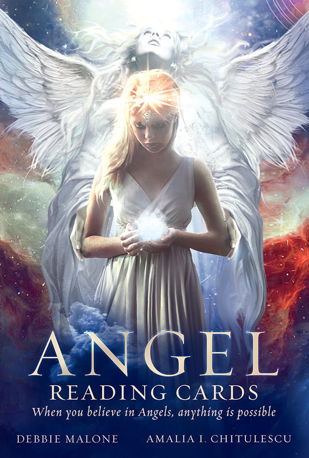 Angel Reading Cards Kit Card Deck & Guidebook Set Angelic Oracle and ...