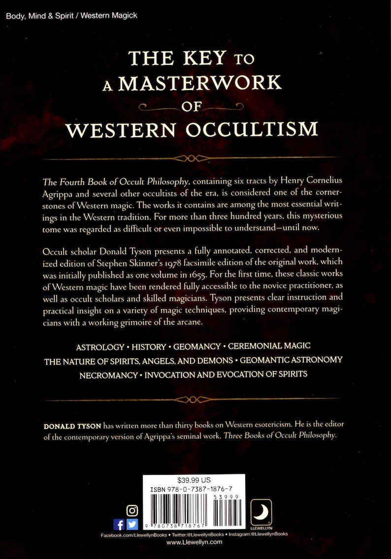 Fourth Book of Occult Philosophy Book of Western Occultism Pagan Witch ...