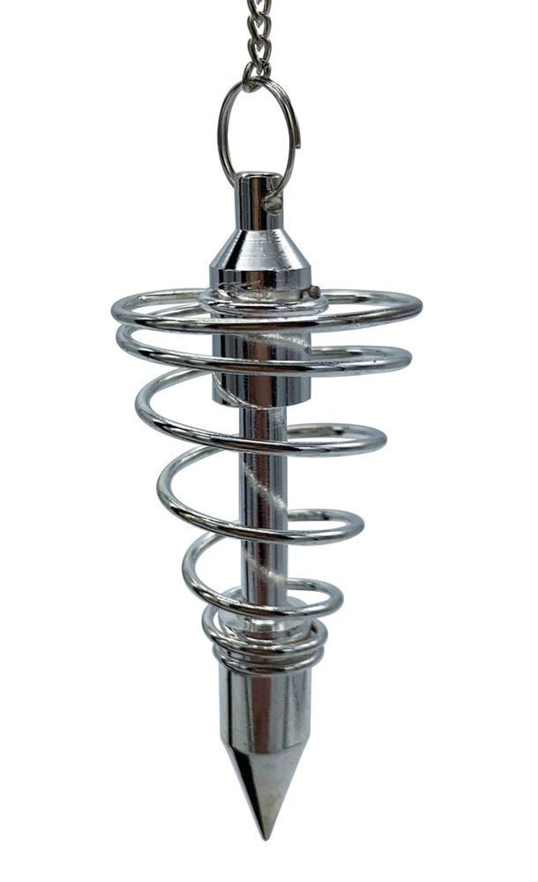Deluxe Silver Spiral Pendulum With Instruction Booklet Divination Tool ...