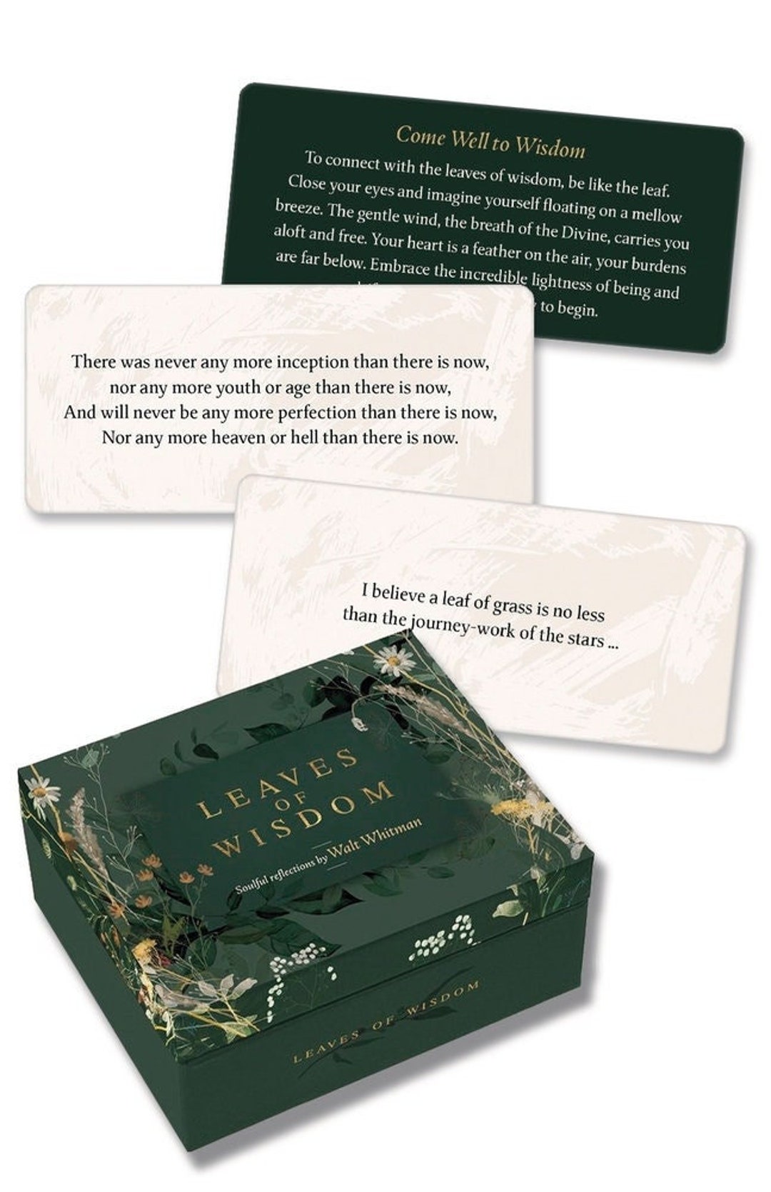 Leaves of Wisdom Affirmation Deck Set Walt Whitman Poetry Cards Card ...