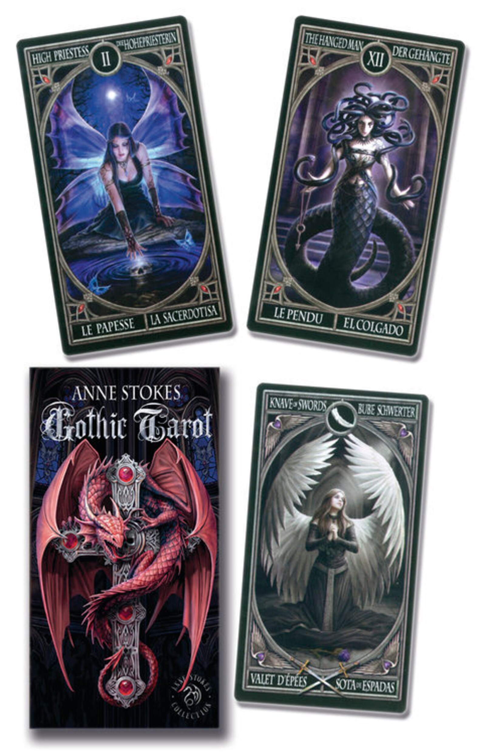 Gothic Tarot Deck Cards Set by Anne Stokes Oracle Card Booklet Kit ...