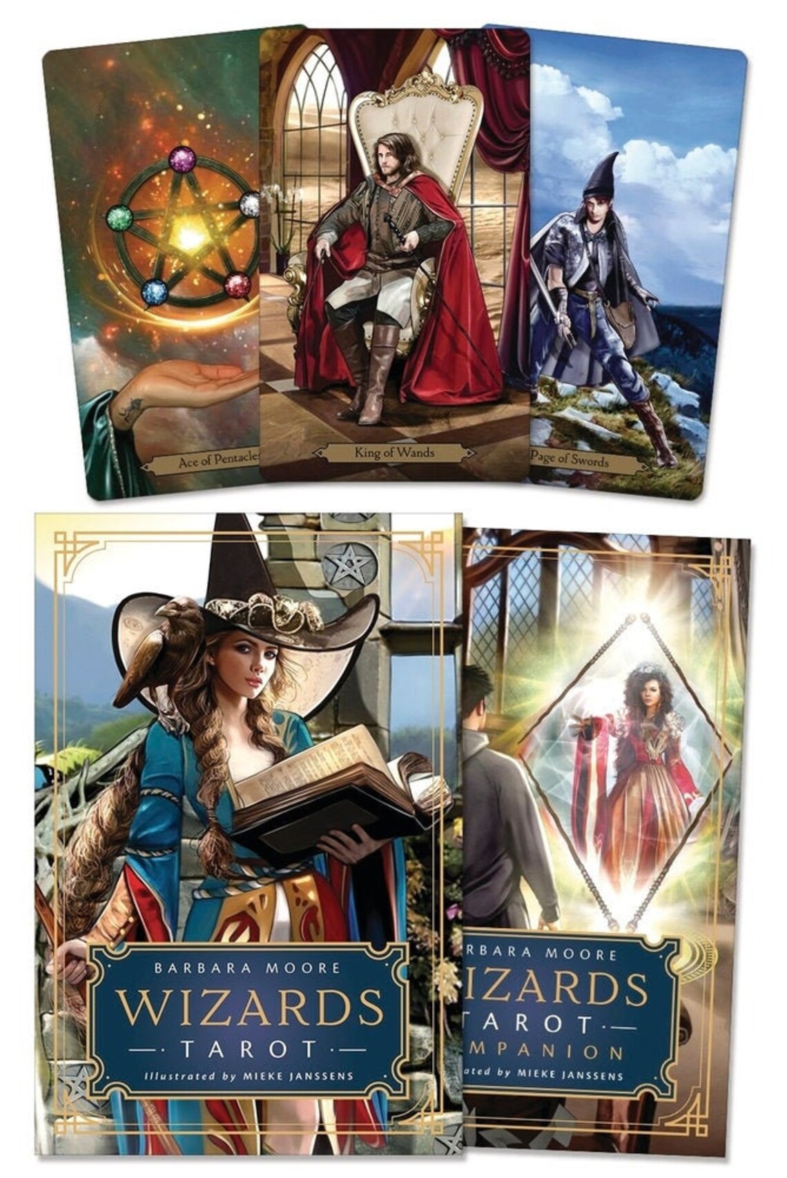 Wizards Tarot Kit Card Deck & Guidebook Set Oracle Cards and Book Magic ...