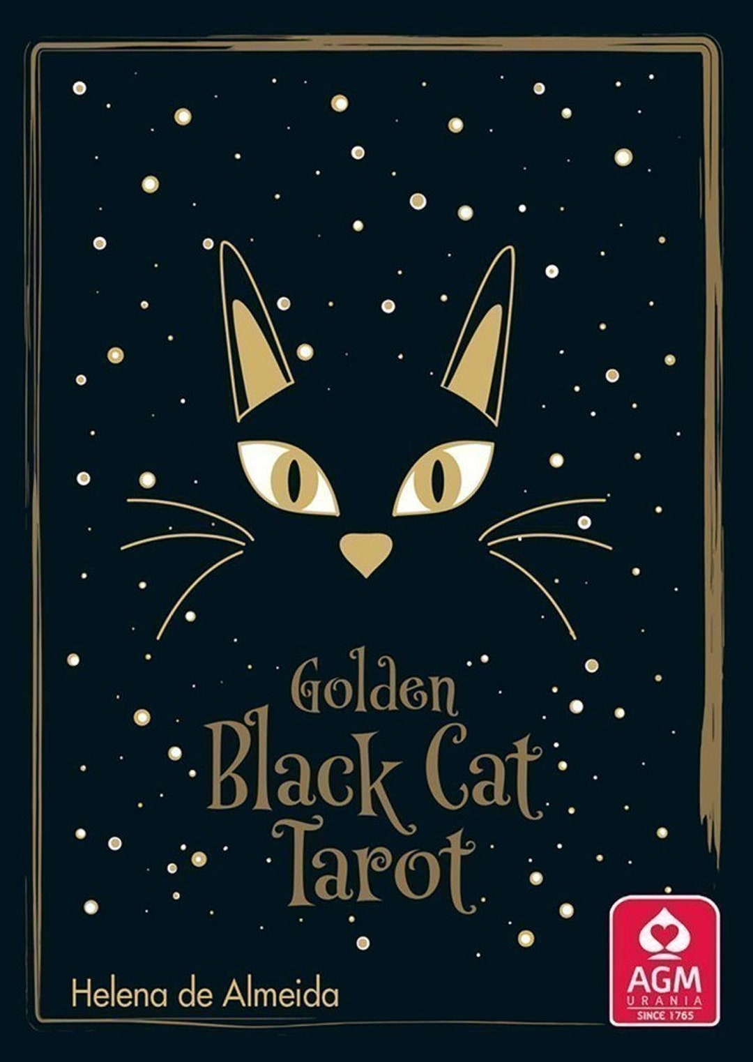 Golden Black Cat Tarot Kit Card Deck & Guidebook Set Oracle Cards and ...