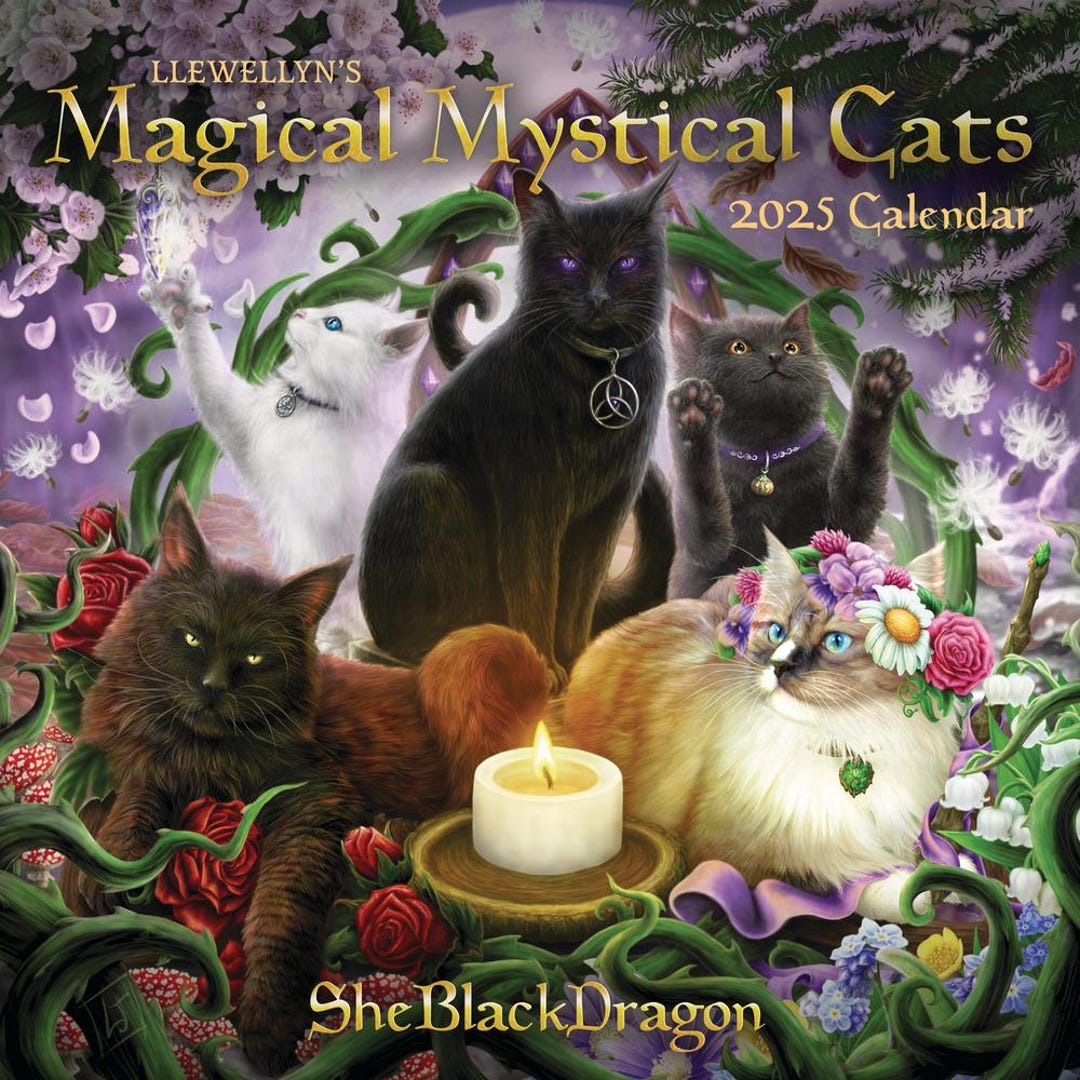 Llewellyn's 2025 Magical Mystical Cats Calendar Cat Fantasy Art ...
