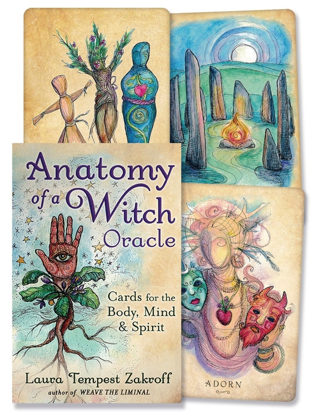 Anatomy of A Witch Oracle Cards & Guidebook Set Witchcraft Tarot Card ...