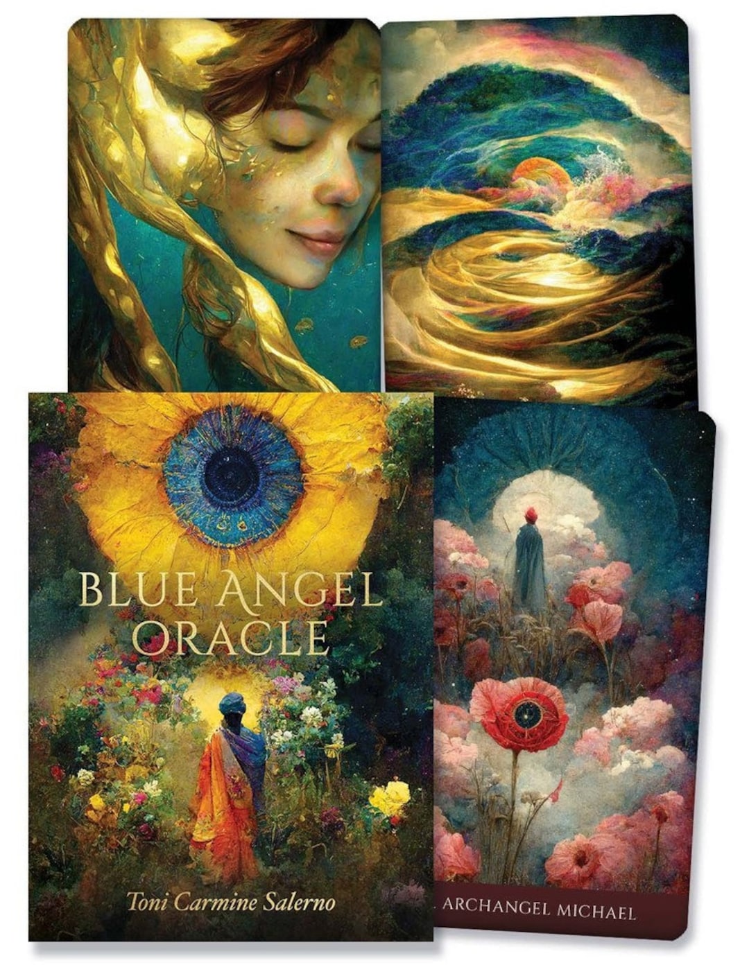 Blue Angel Oracle Cards & Guidebook Set Witchcraft Tarot Card Deck Book ...