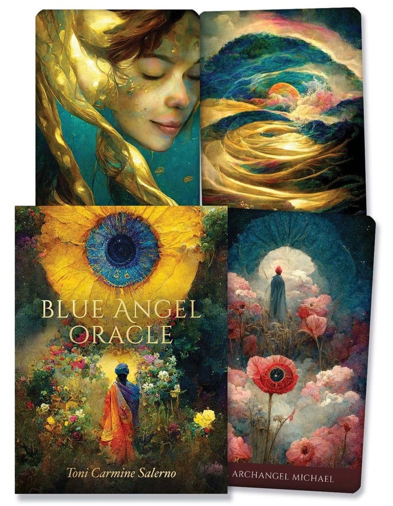 Blue Angel Oracle Cards & Guidebook Set Witchcraft Tarot Card Deck Book ...