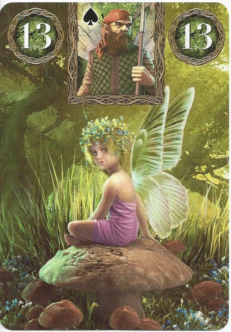 Fairy Lenormand Oracle Cards and Guidebook Set Tarot Card Deck & Book ...