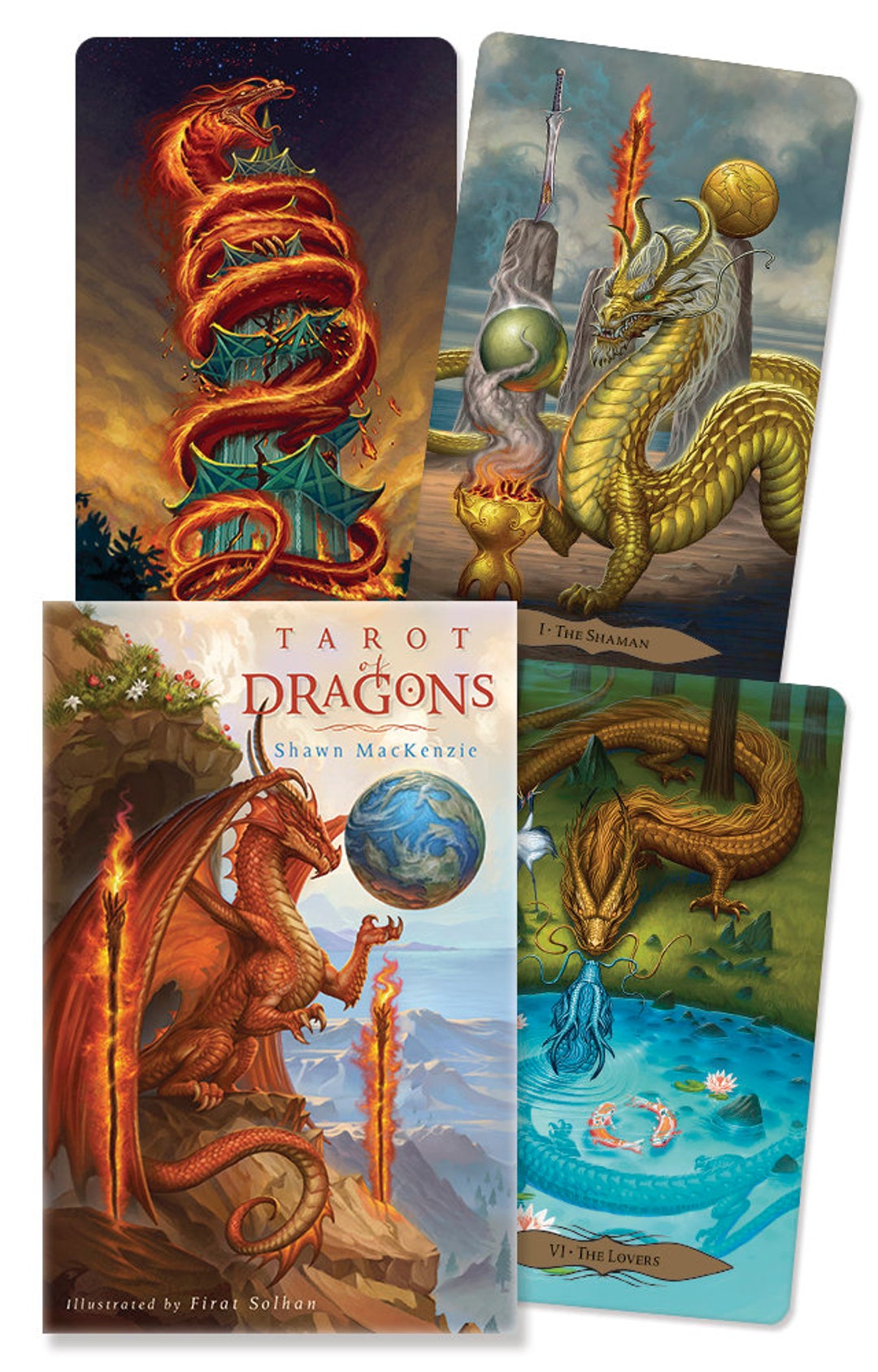 Tarot of Dragons Kit Card Deck & Guidebook Set Dragon Oracle Cards and ...