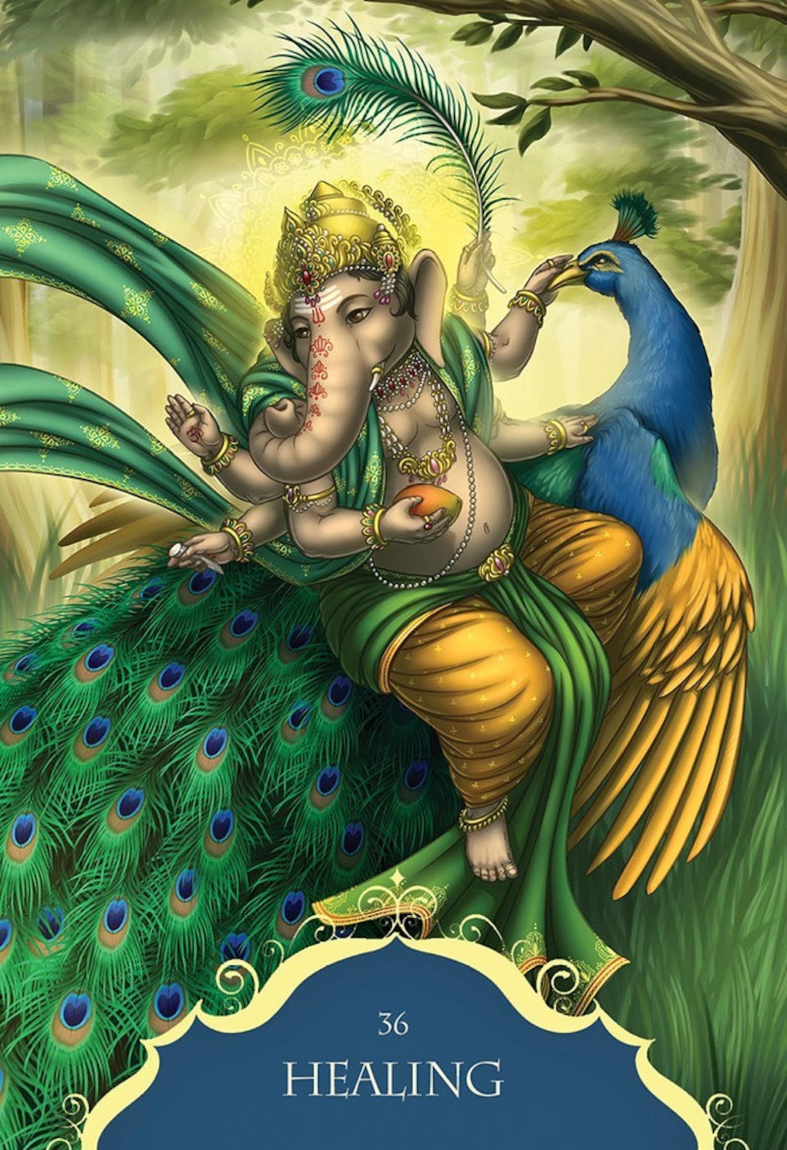 Whispers of Lord Ganesha Oracle Cards & Guidebook Set Tarot Card Deck ...