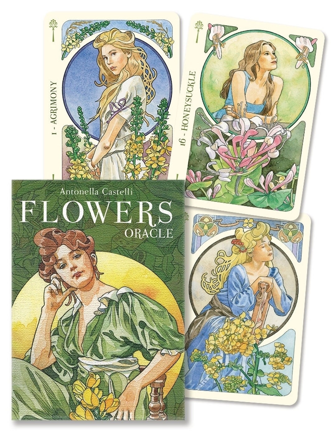 Flowers Oracle Cards & Guidebook Set Tarot Card Deck Book Kit Fantasy ...