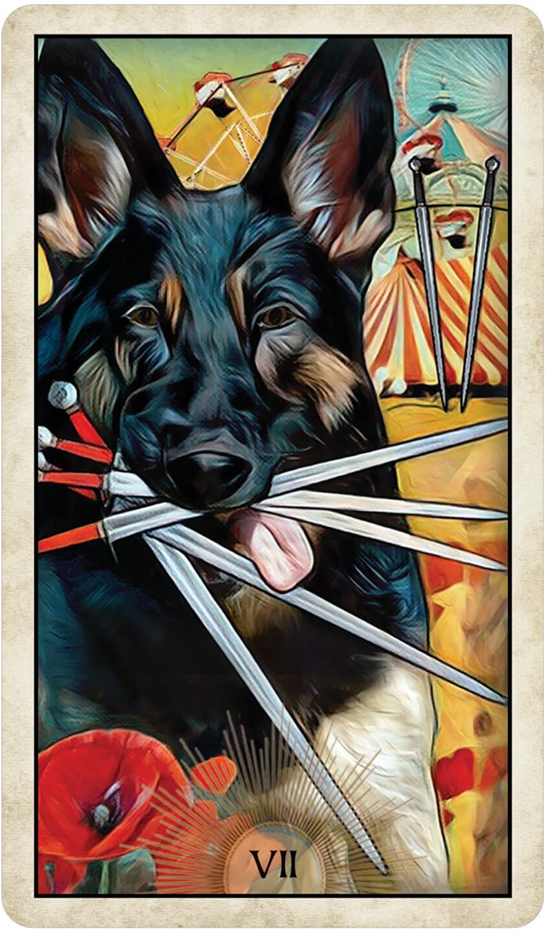 Wise Dog Tarot Cards & Guidebook Set Dogs Oracle Card Deck Book Kit ...