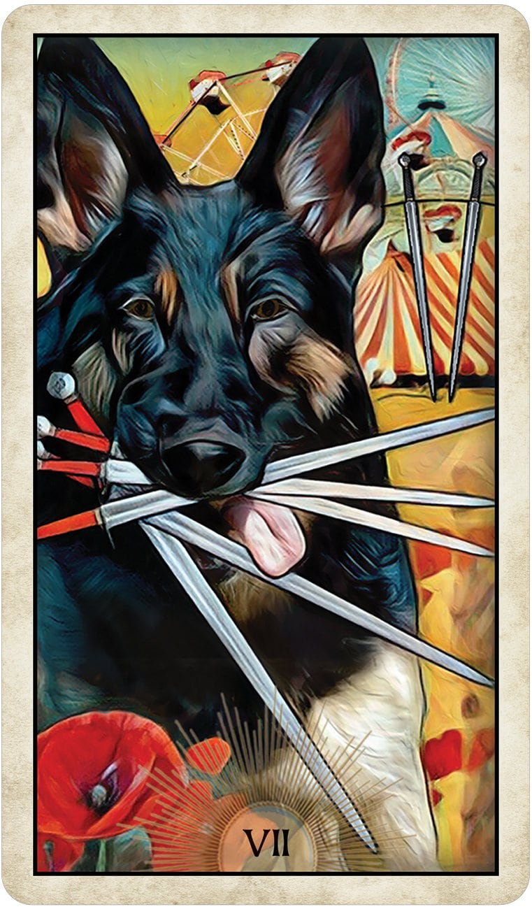 Wise Dog Tarot Cards & Guidebook Set Dogs Oracle Card Deck Book Kit ...