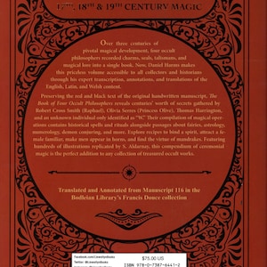 The Book of Four Occult Philosophers Hardcover Three Centuries of Incantations Charms & Ritual ...