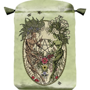 Magickal Botanical Satin Bag Tarot Pouch Wicca Wiccan Witch Craft ...