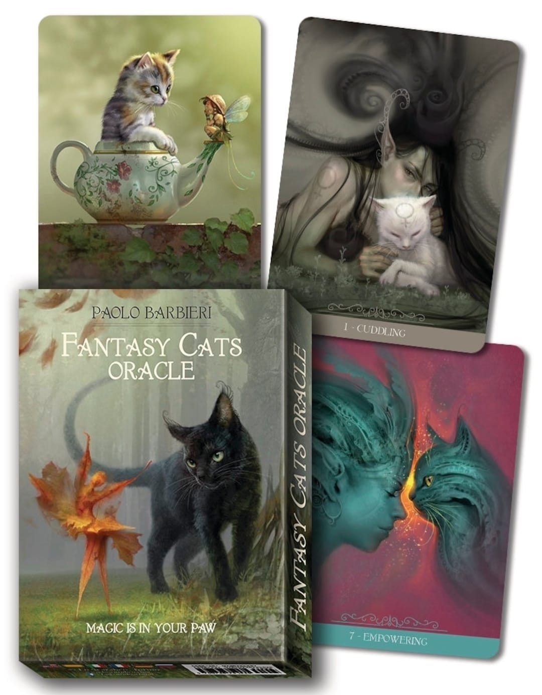 Fantasy Cats Oracle Kit Deck Cards Set Paolo Barbieri Card Booklet ...