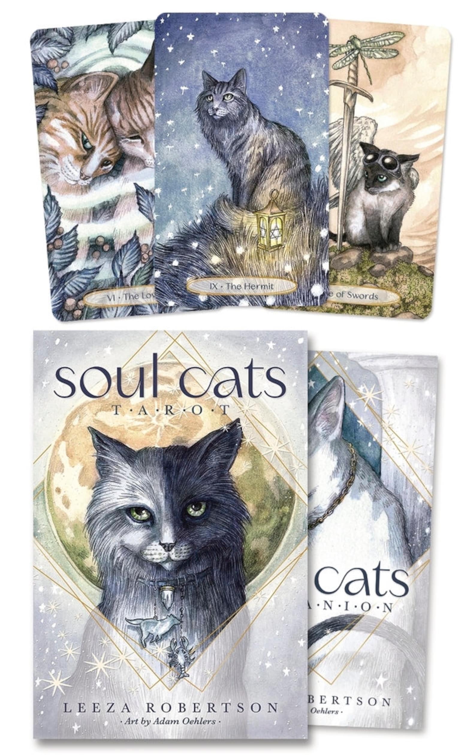 Soul Cats Tarot Kit Card Deck & Guidebook Set Cat Oracle Cards and Book ...