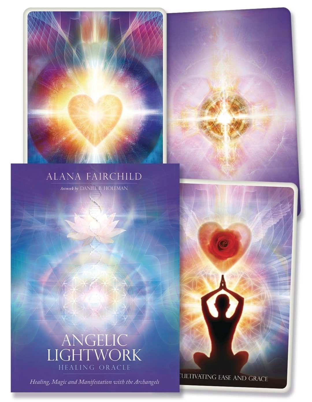 Angelic Lightwork Healing Oracle Cards & Guidebook Set Angel Tarot Card ...