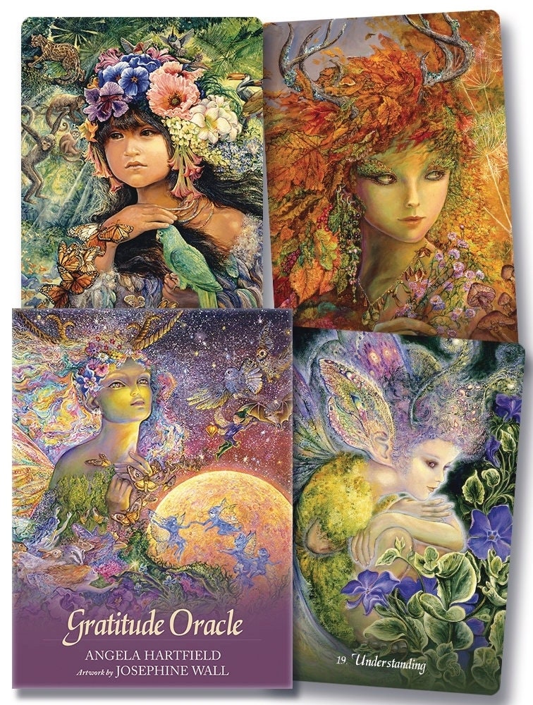 Gratitude Oracle Cards & Guidebook Set Josephine Wall Healing | Etsy