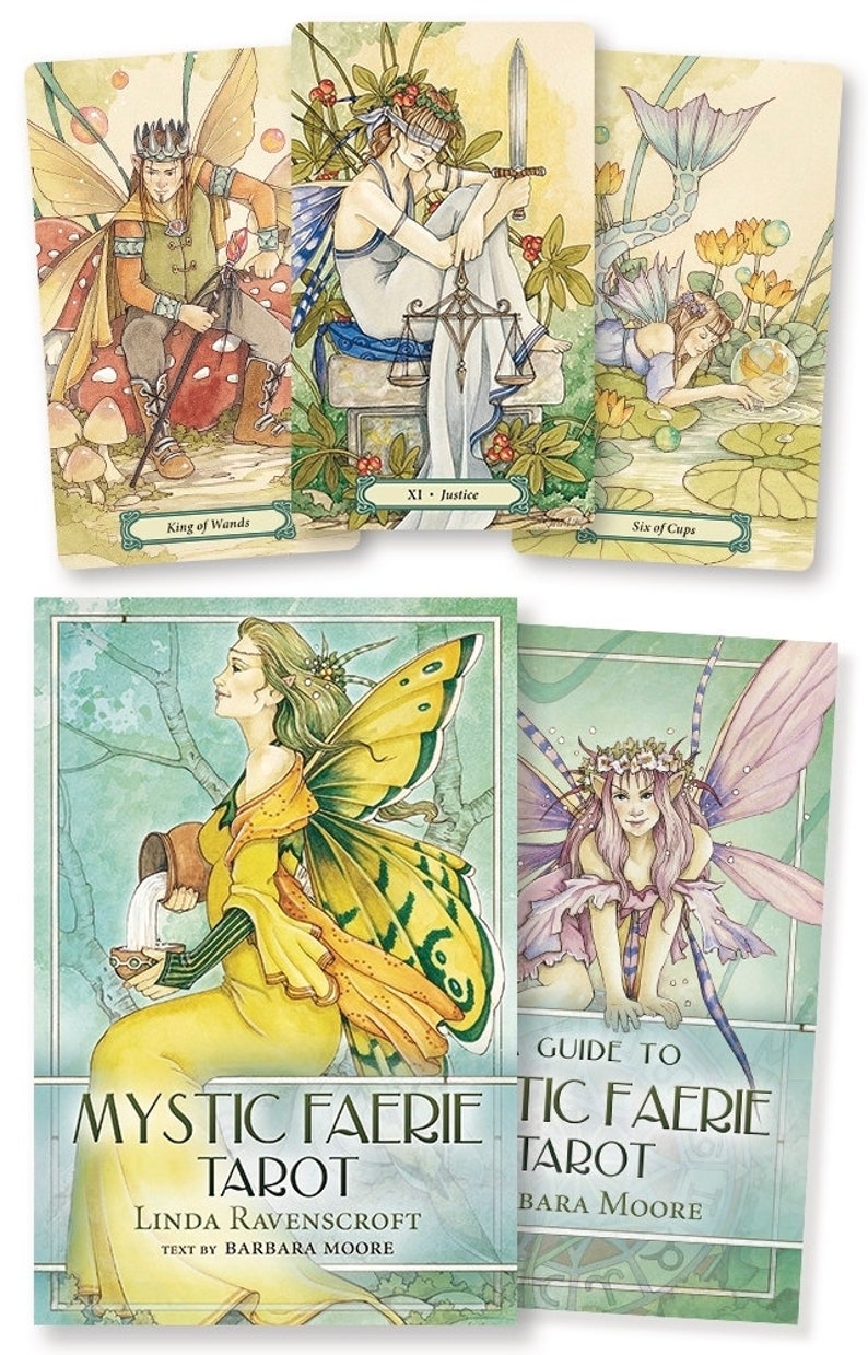 Mystic Faerie Tarot Kit Card Deck & Guidebook Set Oracle Cards - Etsy