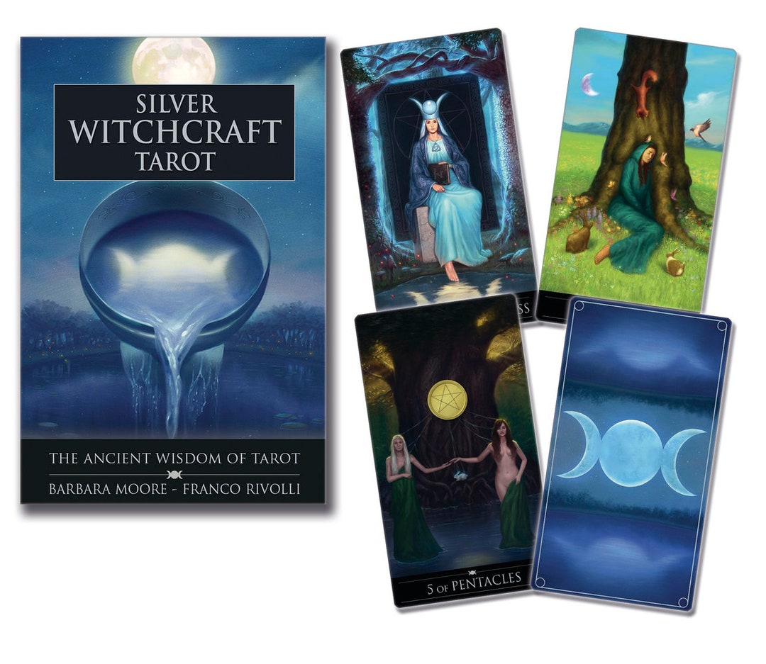 Silver Witchcraft Tarot Kit Card Deck & Guidebook Set Oracle Cards and ...