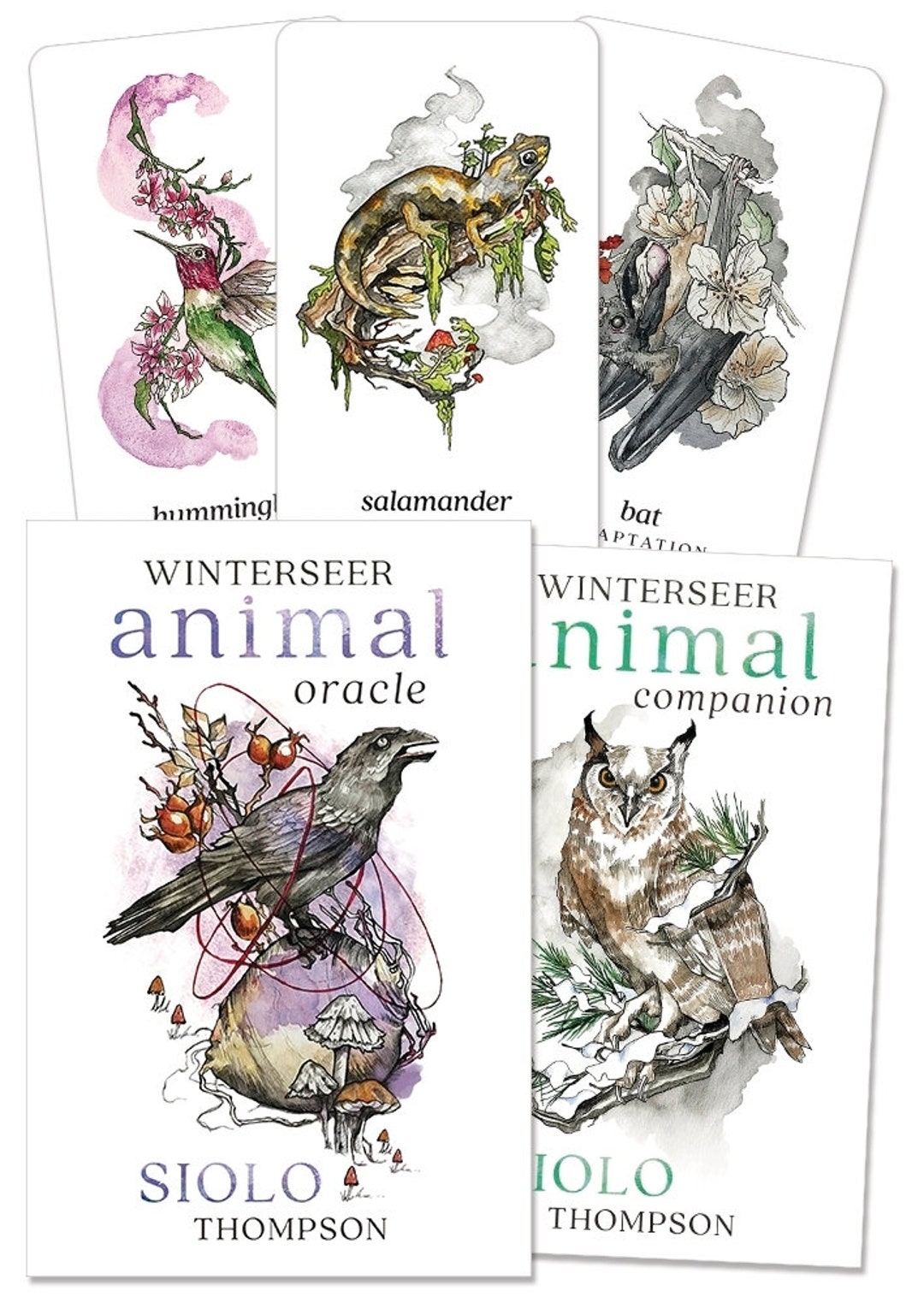 Winterseer Animal Oracle Kit Card Deck & Guidebook Set Winter Tarot Cards and Book Magic Magick ...