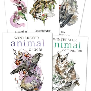 Winterseer Animal Oracle Kit Card Deck & Guidebook Set Winter Tarot ...