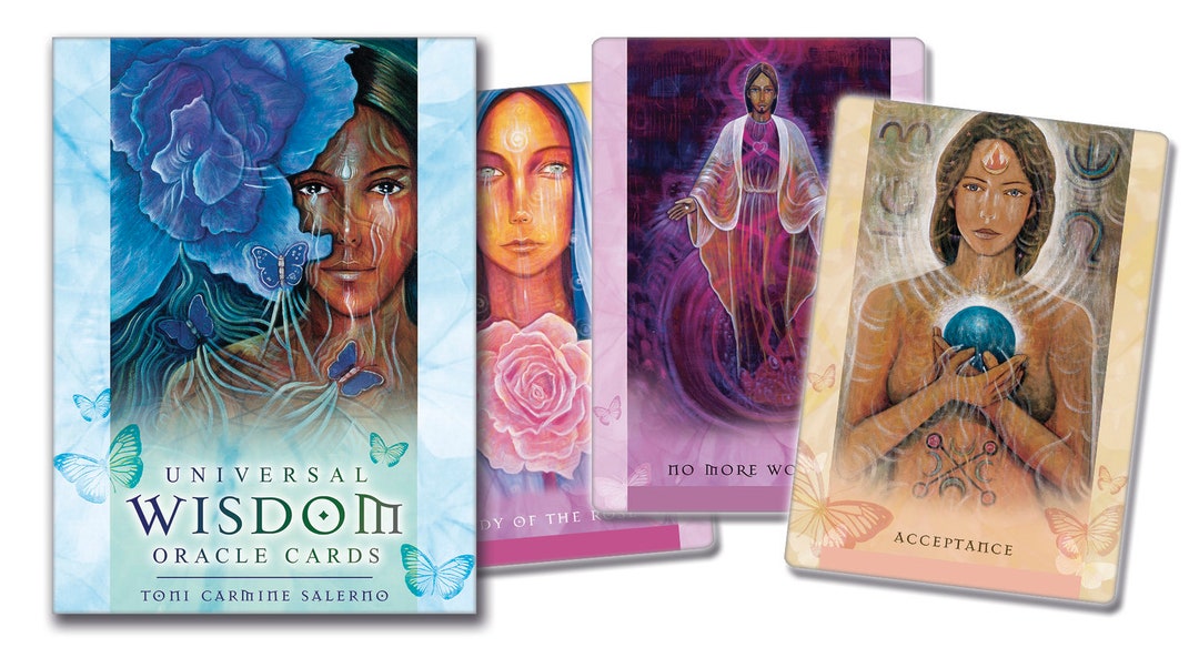 Universal Wisdom Oracle Cards & Guidebook Set Tarot Card Deck Book Kit ...