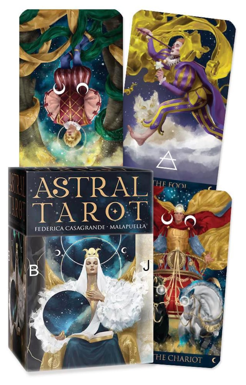 Astral Tarot Deck Cards & Book Set Oracle Card Kit Magick Magic Pagan ...