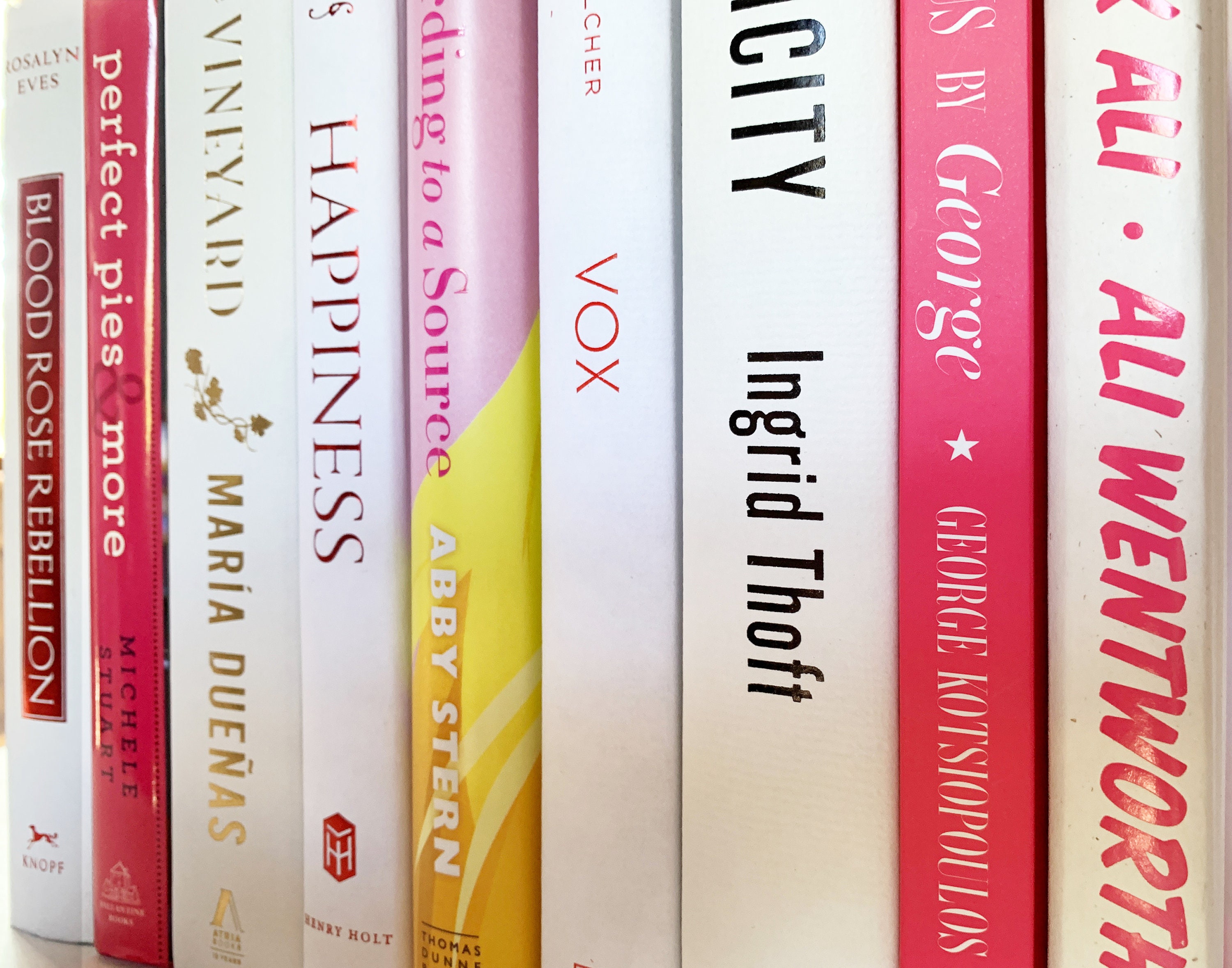 Choose One Pink or Rose & White Stack of Books: Poetry Chick | Etsy