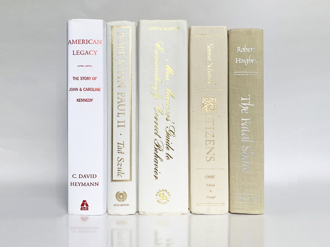 Hefty White Books for Decorating—white or Linen With Gold or Silver for ...
