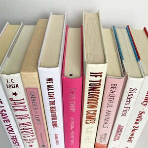 Choose One Pink or Rose & White Stack of Books: Poetry, Chick Lit ...